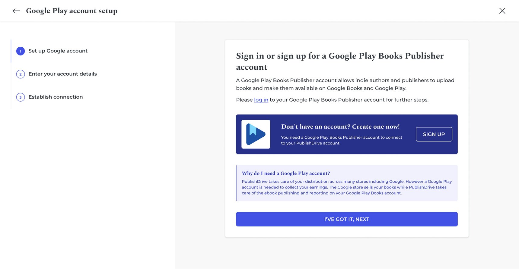 Distribution to Google Play Books through PublishDrive