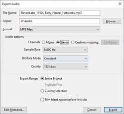 How to Correct Audio Files in Audacity to Match Specific Parameters